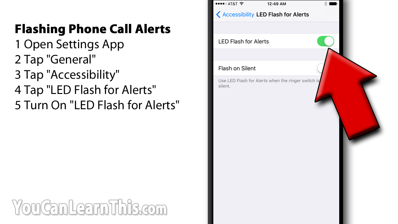 Flashing iPhone Alert