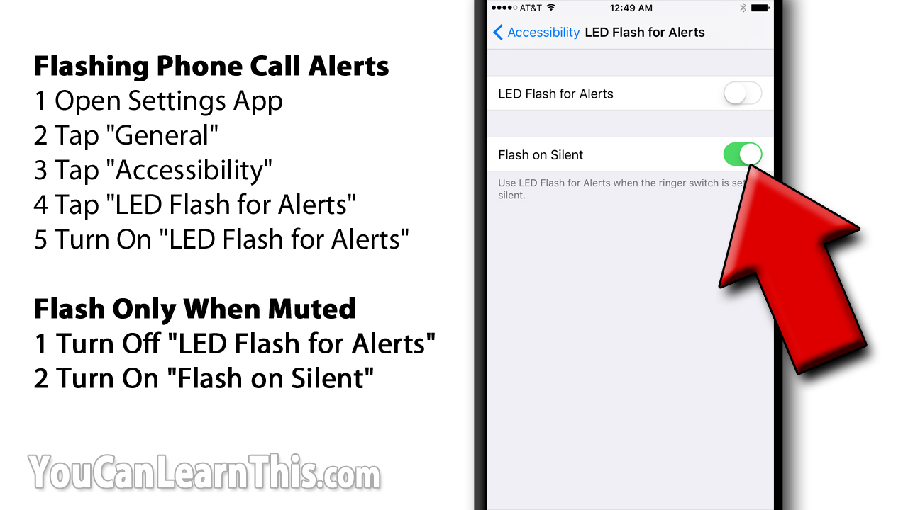 Flashing iPhone Alert